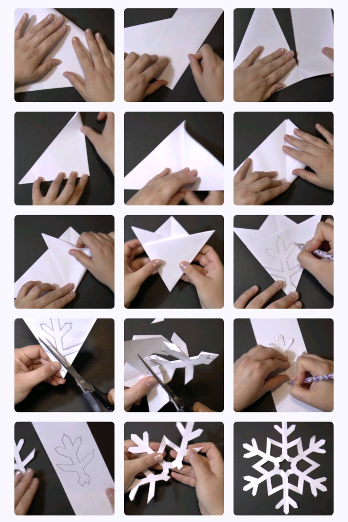 Cómo hacer copos de nieve de papel: 7 modelos - Tutorial