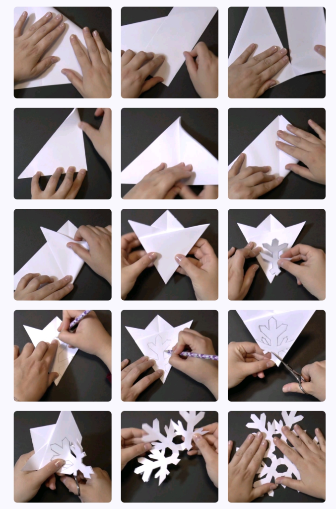 Cómo hacer copos de nieve de papel: 7 modelos - Tutorial