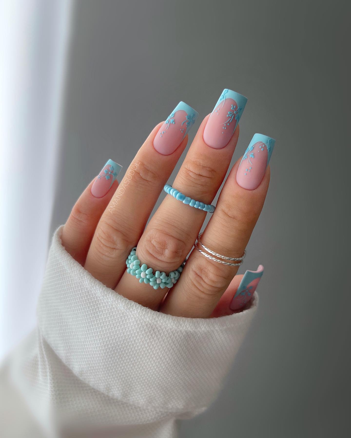 24 Hermosas Ideas De Diseños De Uñas Azules Para Este 2024!! - DECORAMANO