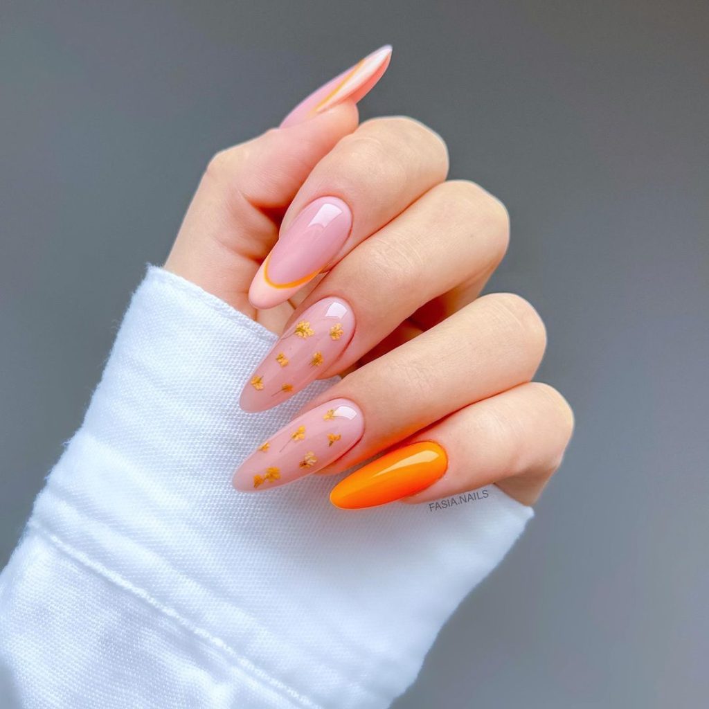 Diseños De Uñas En Color Naranja: Explosión Cítrica en 8 Creaciones ...