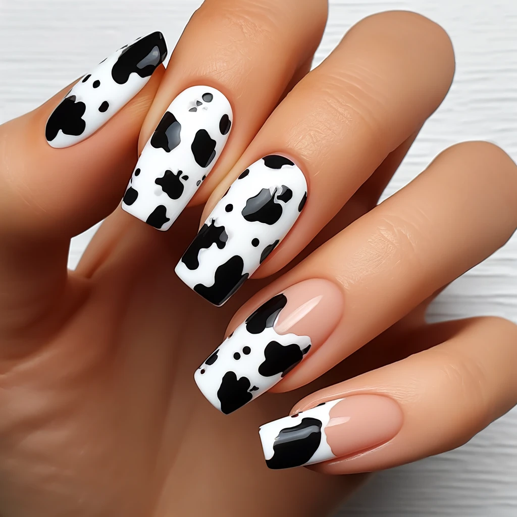 ¡Descubre los 6 Diseños De Uñas Estampado De Vaca ¡Que Están En ...